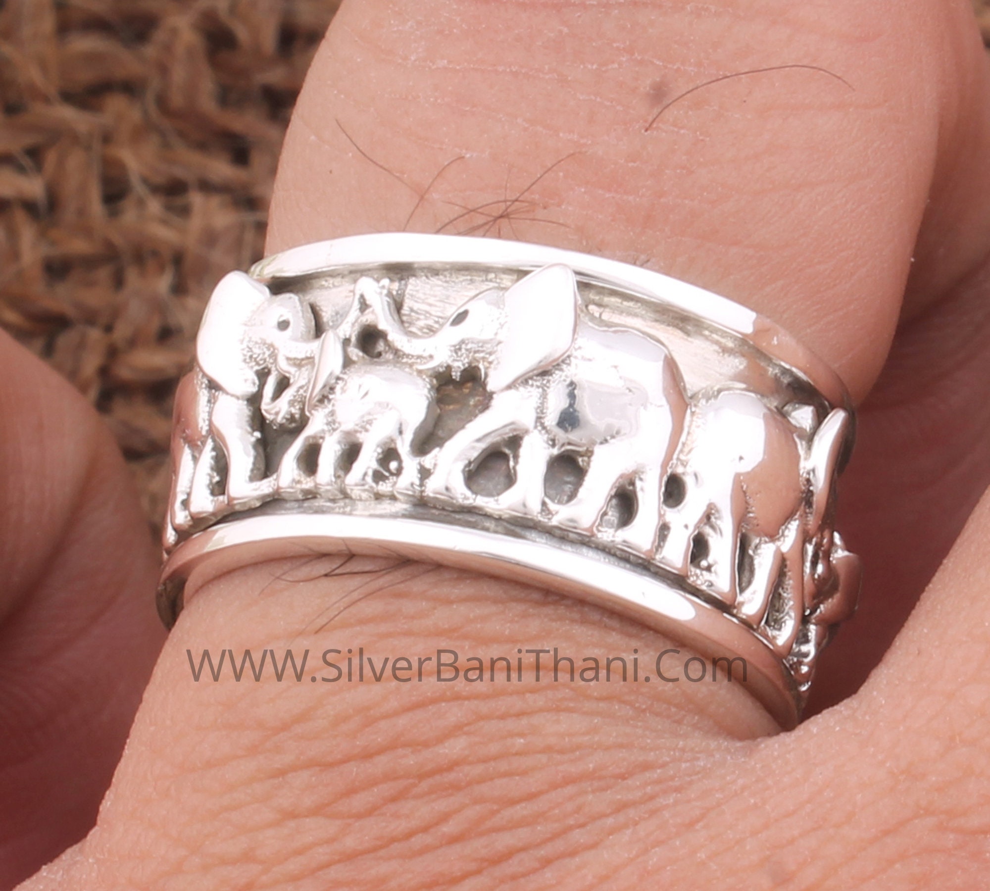 Spinner Ringelephant Design Spinner Band Ring 925 | Etsy India