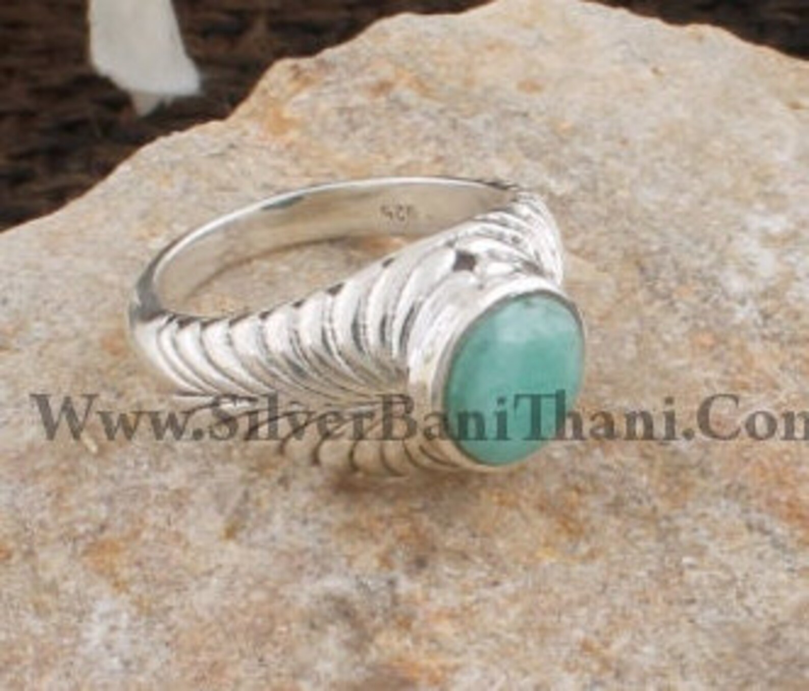 Amazonite Ring-green Stone Cabochon Ring-statement - Etsy