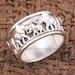 Buy Spinner Ring,elephant Design Spinner Band Ring 925 Sterling ...