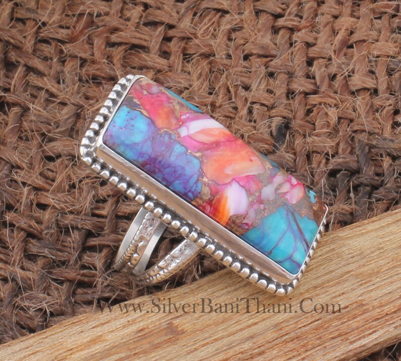 Layer Mix Spiny Copper Turquoise Rectangle Shape Gemstone - Etsy