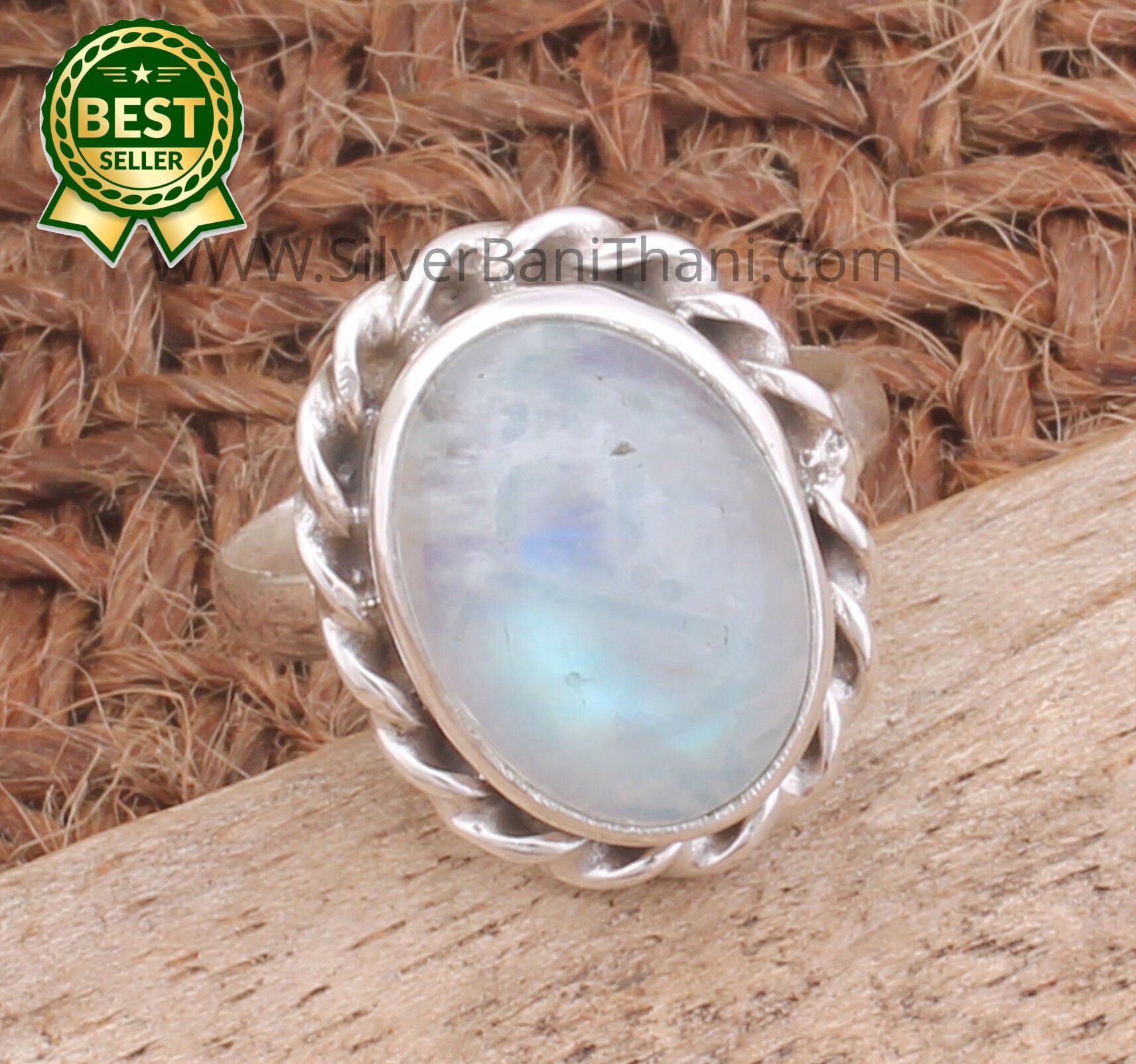 Rainbow Moonstone Oval Shape Gemstone Silver Ring 925 - Etsy