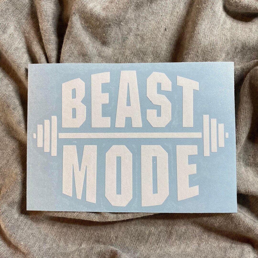 Beast Mode Vinyl Stickers - Etsy