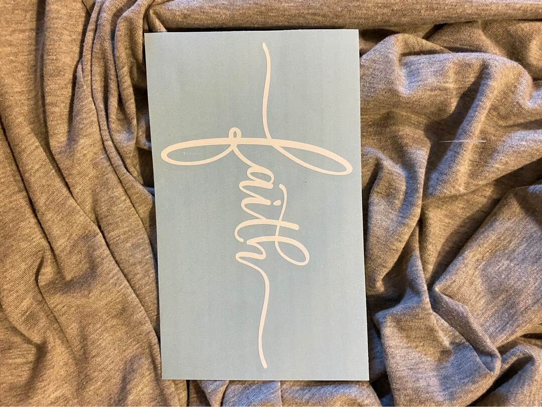 Faith Cross Vinyl Sticker - Etsy