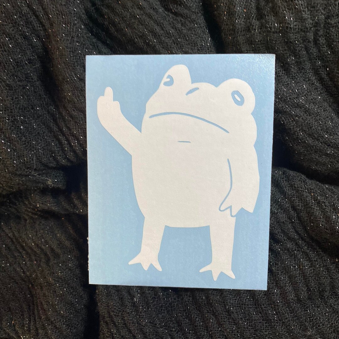 Flipping Frog Vinyl Sticker - Etsy