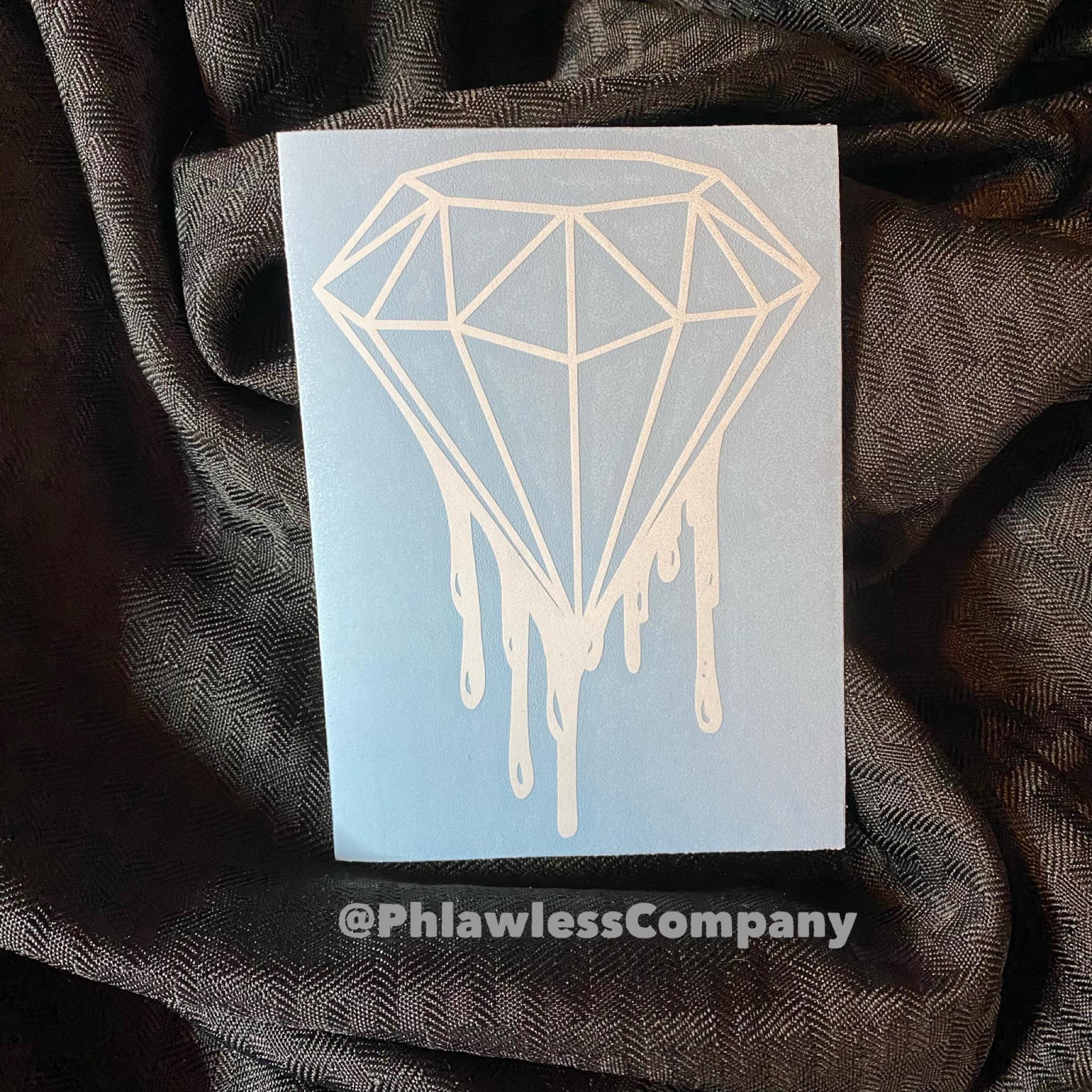 Diamond Drip Outline Vinyl Sticker - Etsy