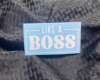 Like A Boss (set of 2) Black 5.5" Vinyl Decal Sticker for Car, Van ...