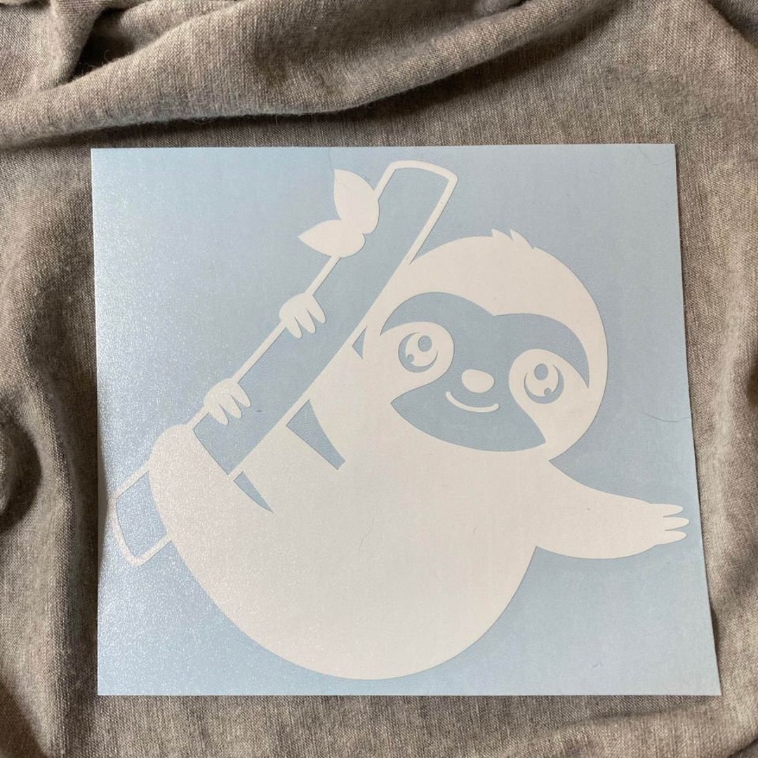 Hanging Sloth Vinyl Sticker - Etsy