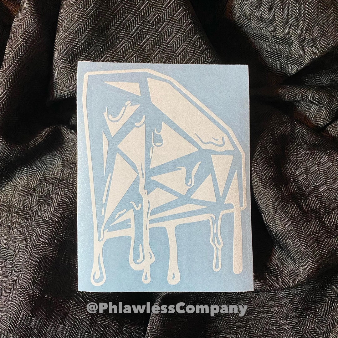 Melting Diamond Vinyl Sticker - Etsy