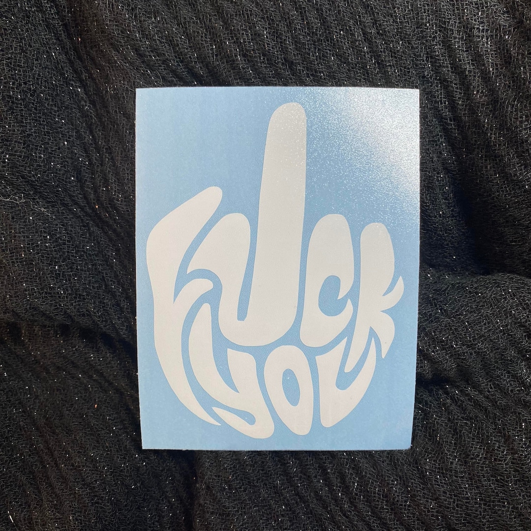 Middle Finger Vinyl Sticker - Etsy