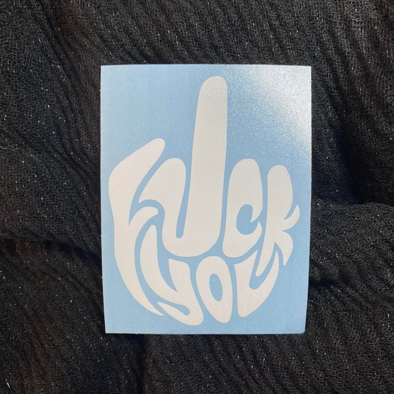 Middle Finger Vinyl Sticker - Etsy