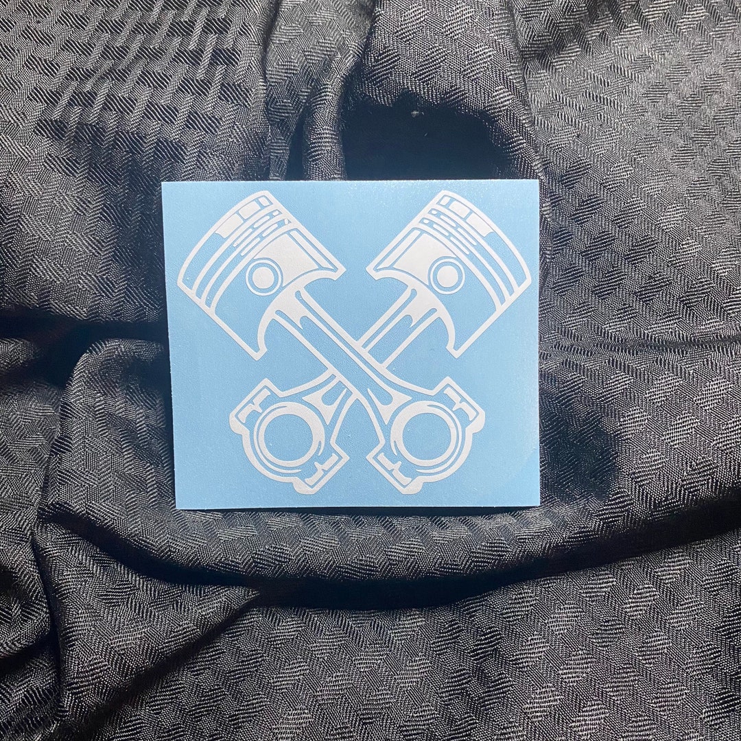 Crossed Pistons Sticker - Etsy