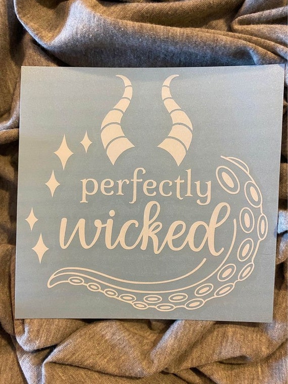 Perfectly Wicked White Vinyl Decal | Etsy