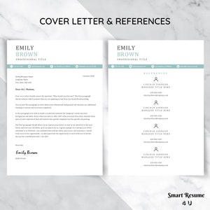 Editable Resume Template+cover Letter+reference | 1,2,3 Page Resume ...