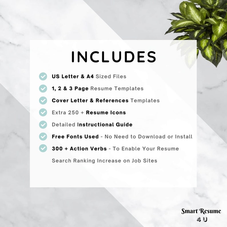 Mint Resume Template for Word |1,2,3 Page Resume With Cover Letter for ...