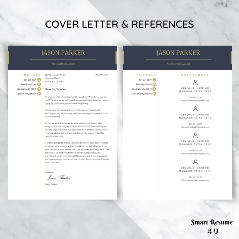 Professional Resume Template Word Instant Download, Modern Resume ...