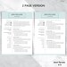 Mint Resume Template for Word 1,2,3 Page Resume With Cover Letter for ...