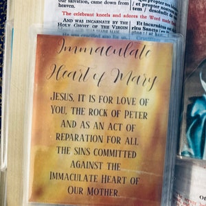 Immaculate Heart of Mary Holy Card. - Etsy