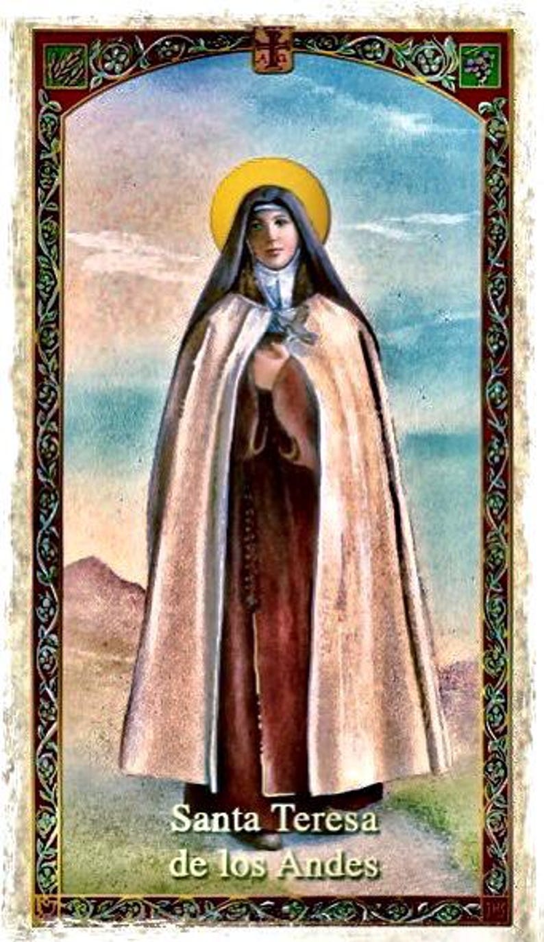 Teresa of the Andes Holy Card - Etsy