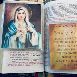 Immaculate Heart of Mary Holy Card. - Etsy