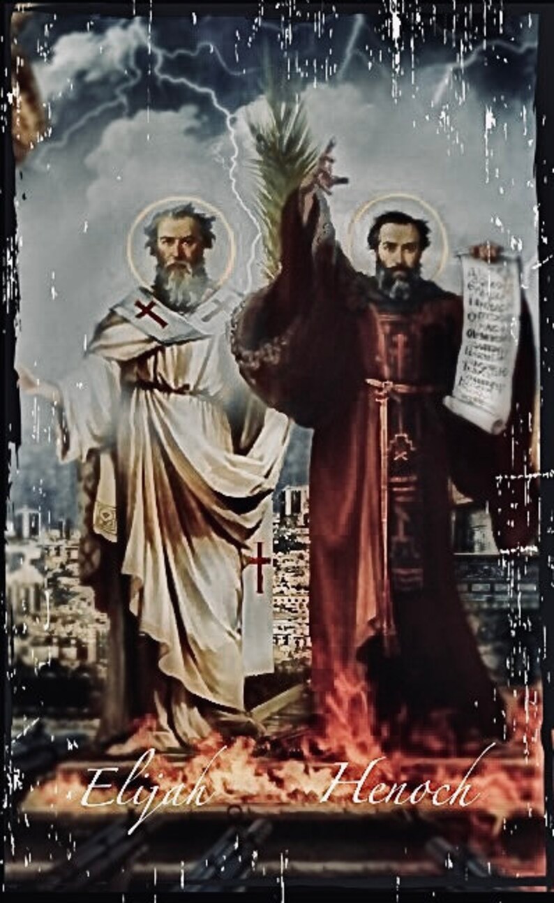 Return of Elijah and Henoch! Two Witnesses Holy Card - Etsy