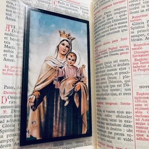 Our Lady of Mount Carmel Holy Card With Apocalypse 11 Reference. - Etsy