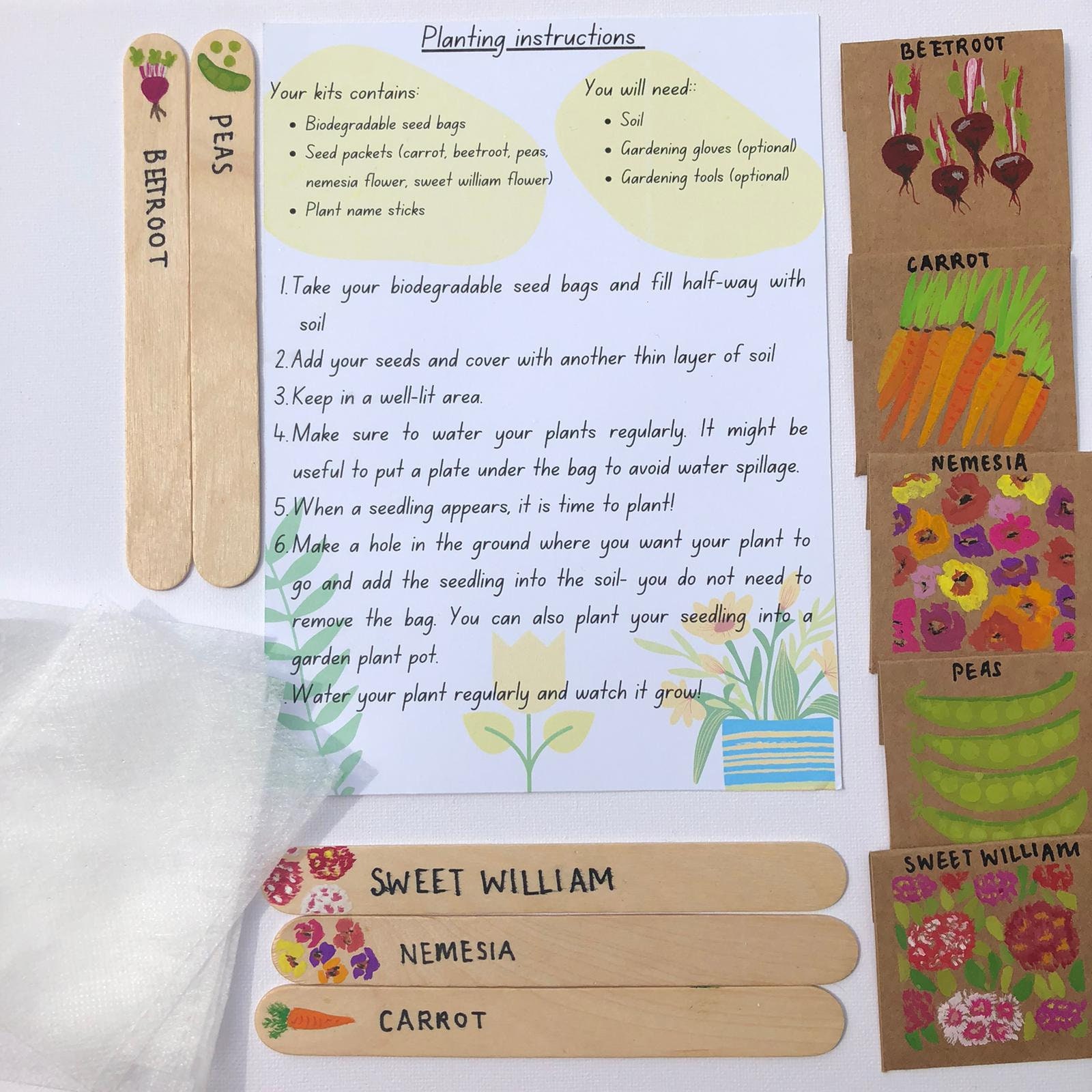 Children's Gardening Kit Gift Box for Kids Eco-gift Box Summer Activity ...