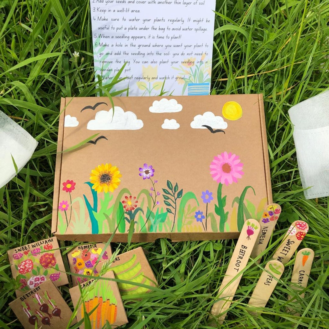 Children's Gardening Kit Gift Box for Kids Eco-gift Box Summer Activity ...