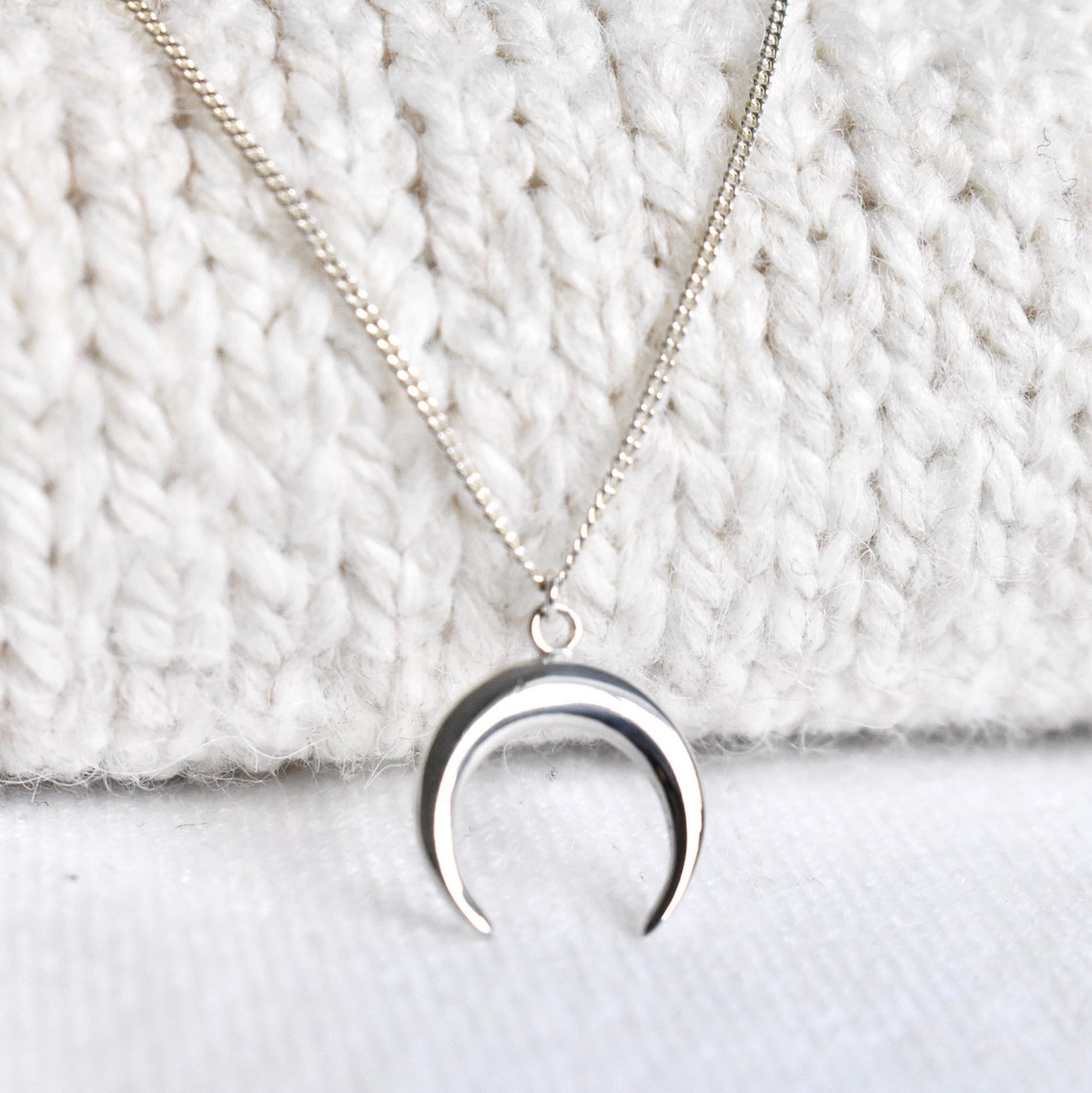 Crescent Moon Necklace Sterling Silver Chain Jewellery | Etsy Crescent Moon Necklace Sterling Silver Chain Jewellery | Etsy