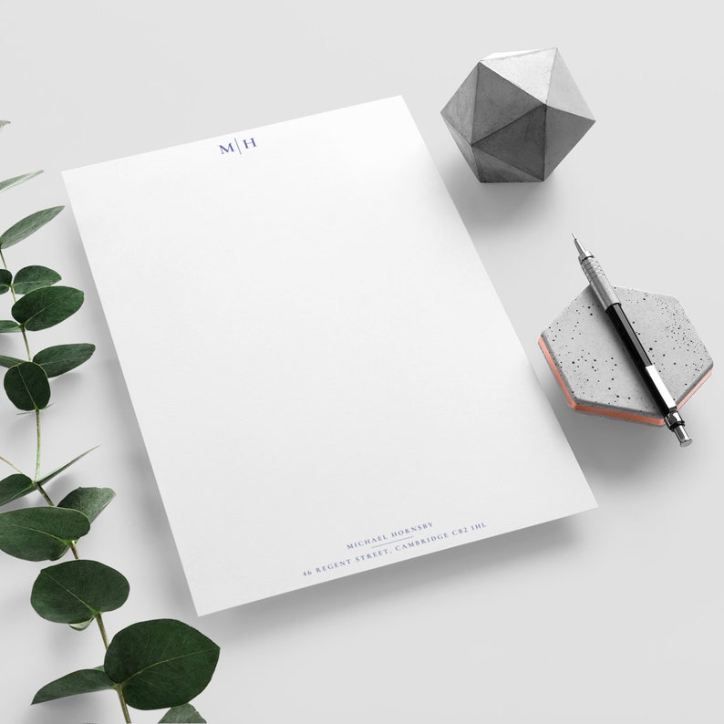 Personalized Stationery Set: Classic Letter Writing Paper & Envelopes ...