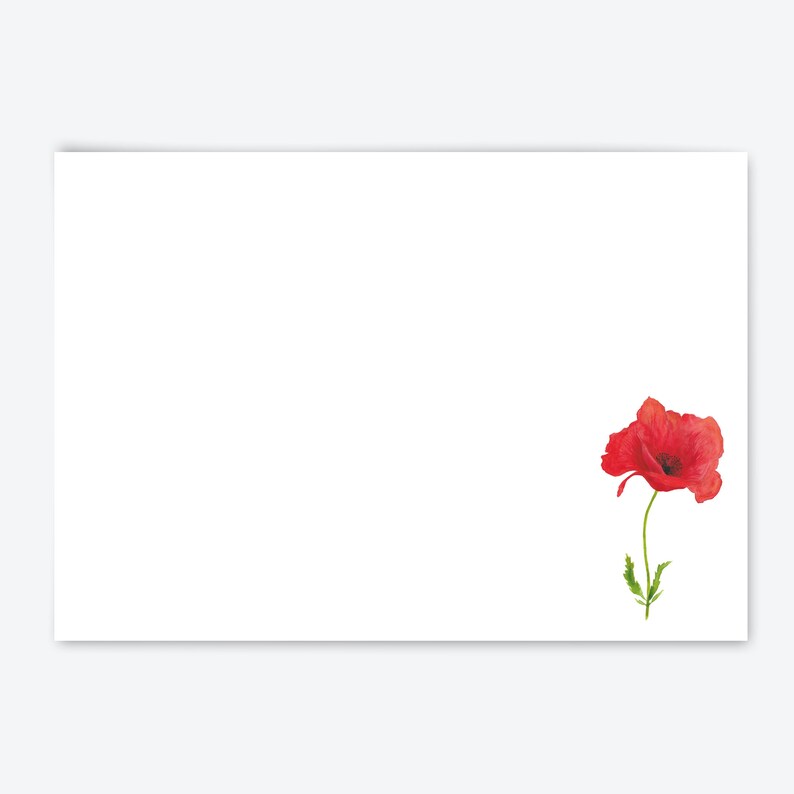 Red Poppy Letter Writing Set Luxury Stationery Set A5 - Etsy