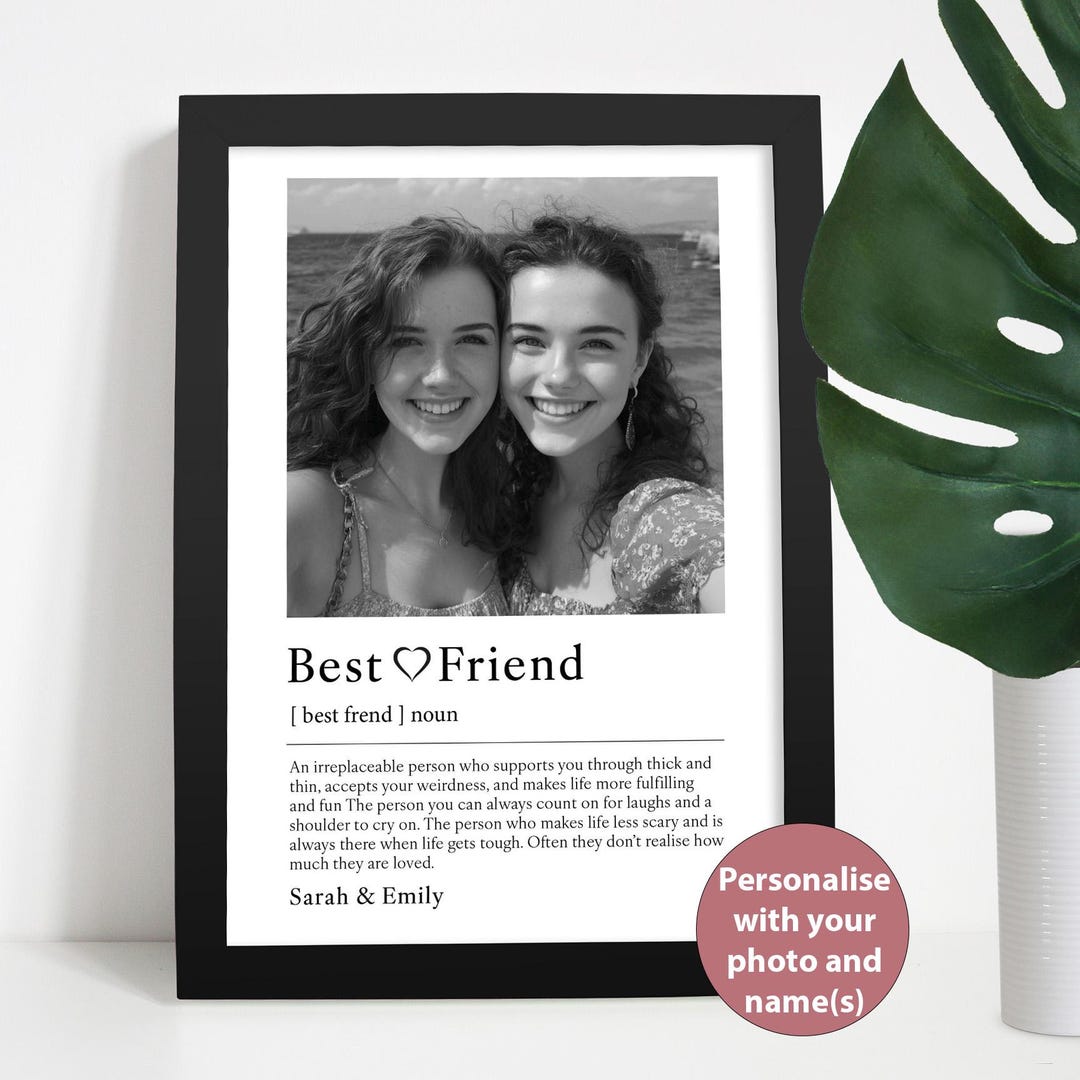 Best Friend Photo Definition Print | Friends Gift | Best Friend Gift ...