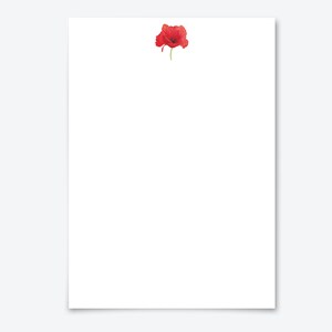 Red Poppy Letter Writing Set - Luxury Stationery Set - Letter Writing ...