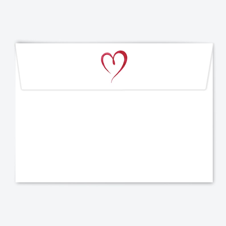 A5 Size Love Heart Letter Writing Paper and Envelopes in White Folder ...