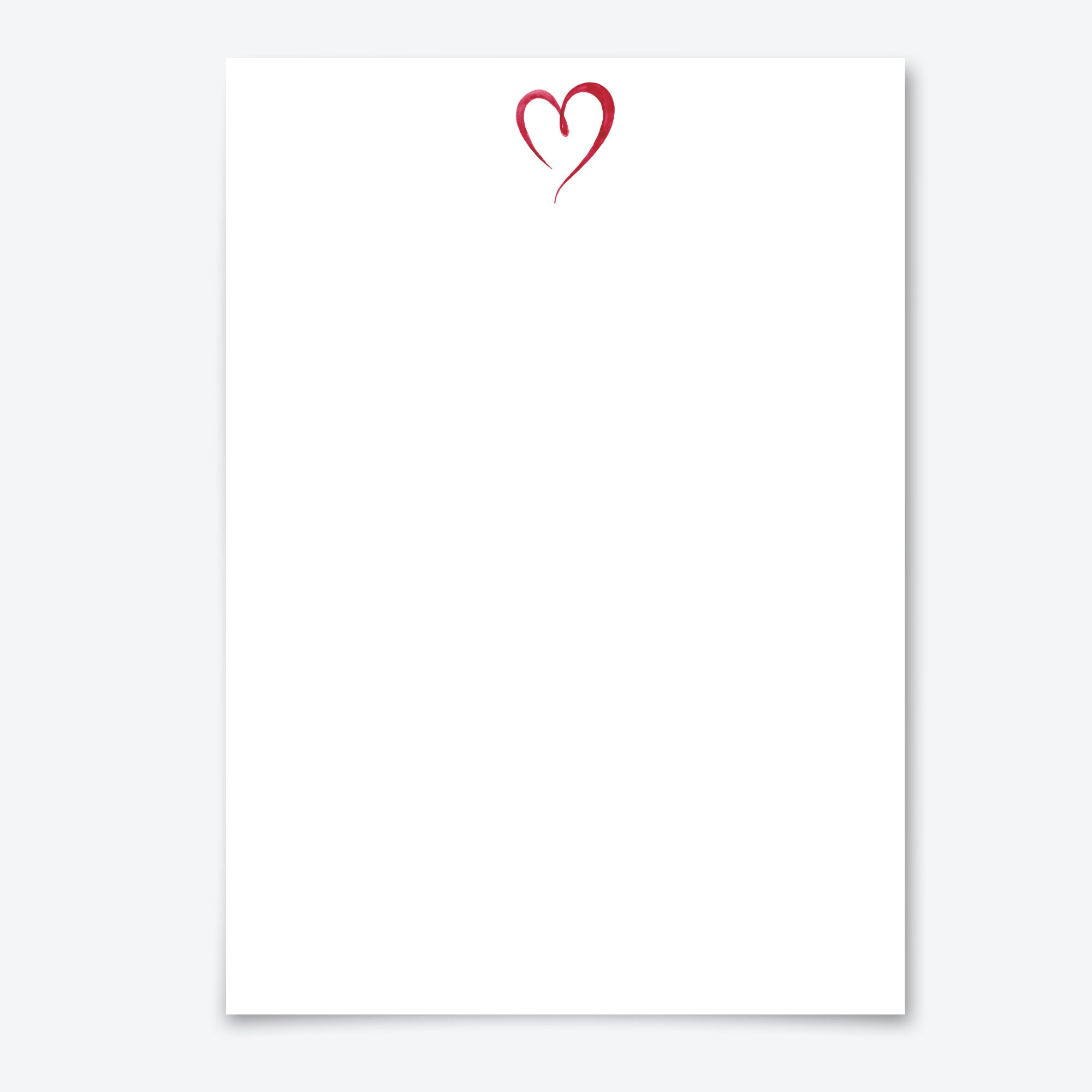 A5 Size Love Heart Letter Writing Paper and Envelopes in White Folder ...