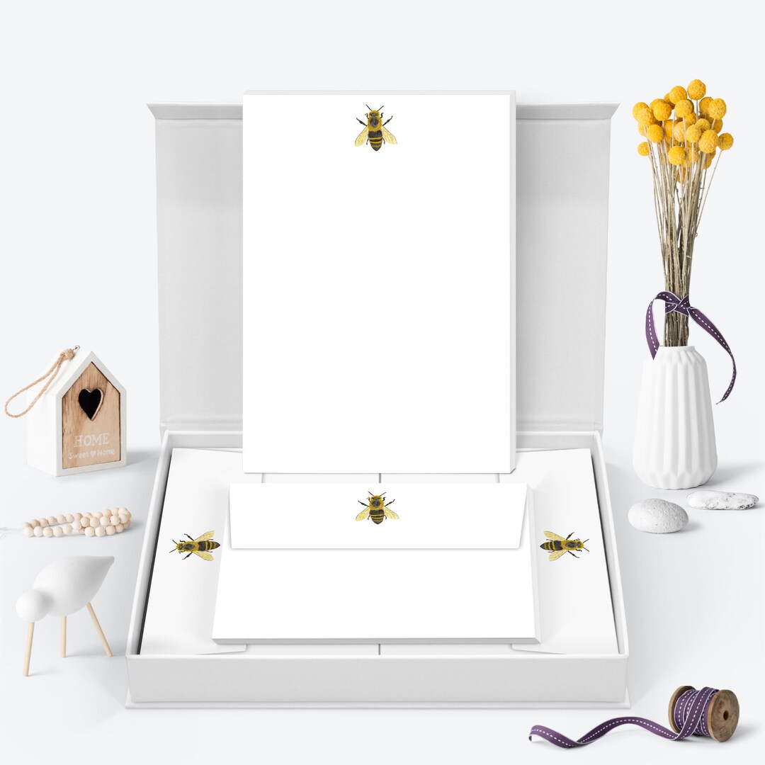 Honey Bee Letter Writing Set - Luxury Stationery Set - Letter Writing ...