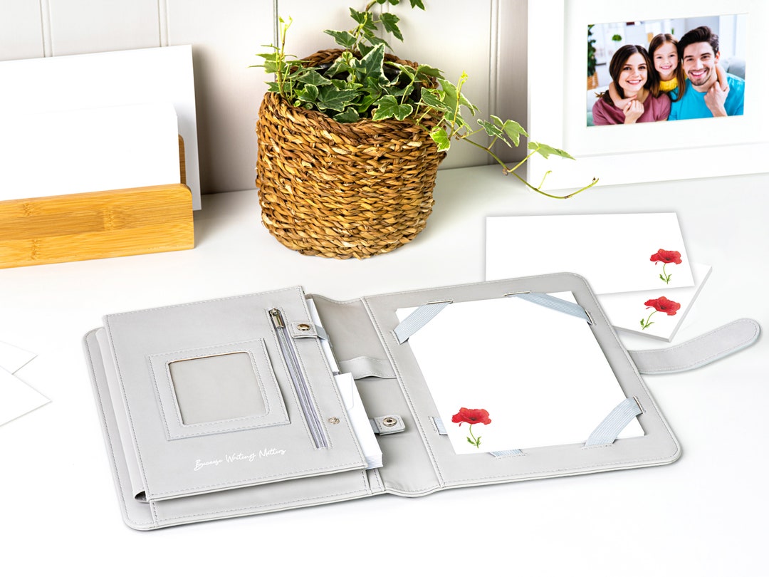 Me Loovely Red Poppy Letter Writing Paper and Envelopes With Organiser ...
