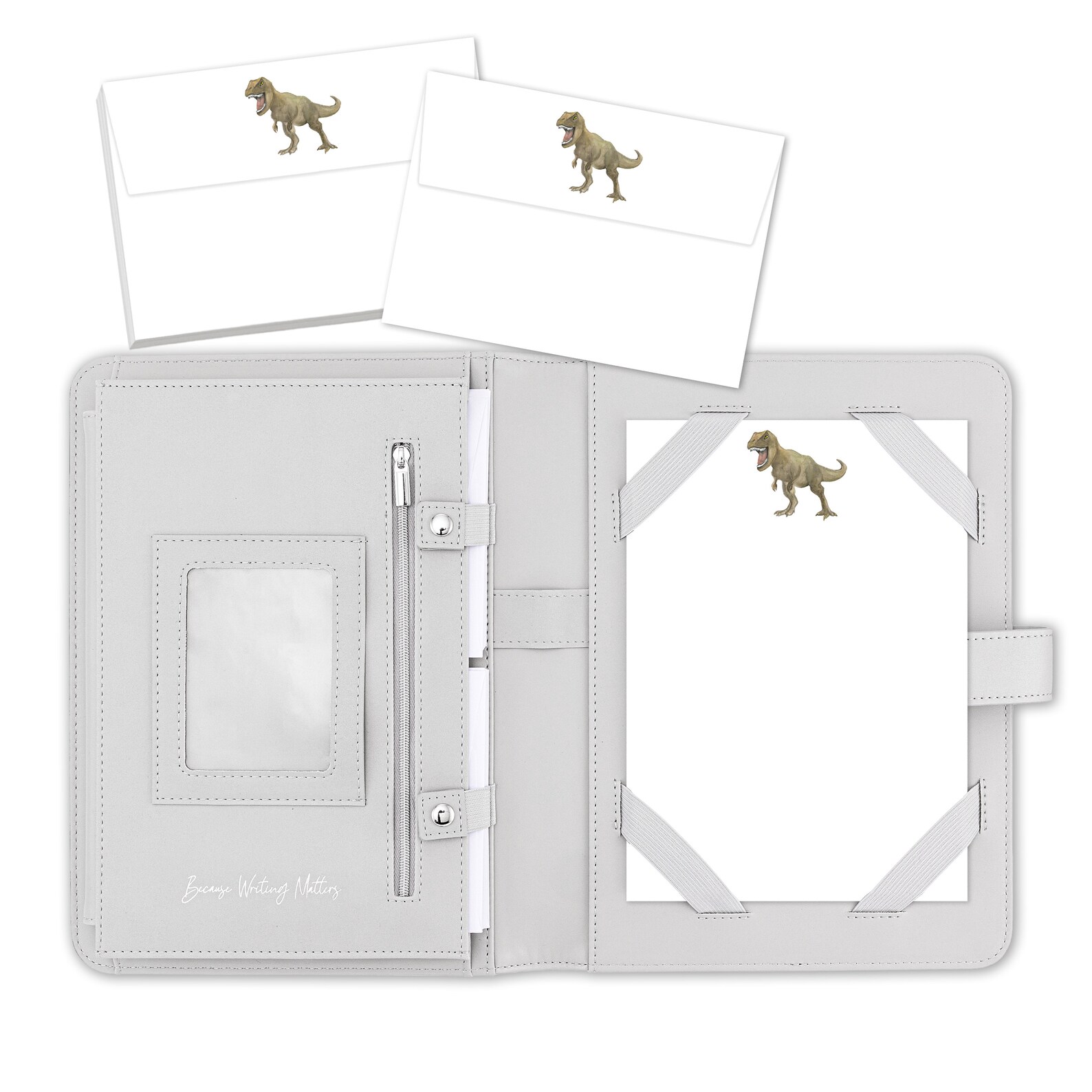 Me Loovely T-rex Letter Writing Paper and Envelopes Set With Organiser ...