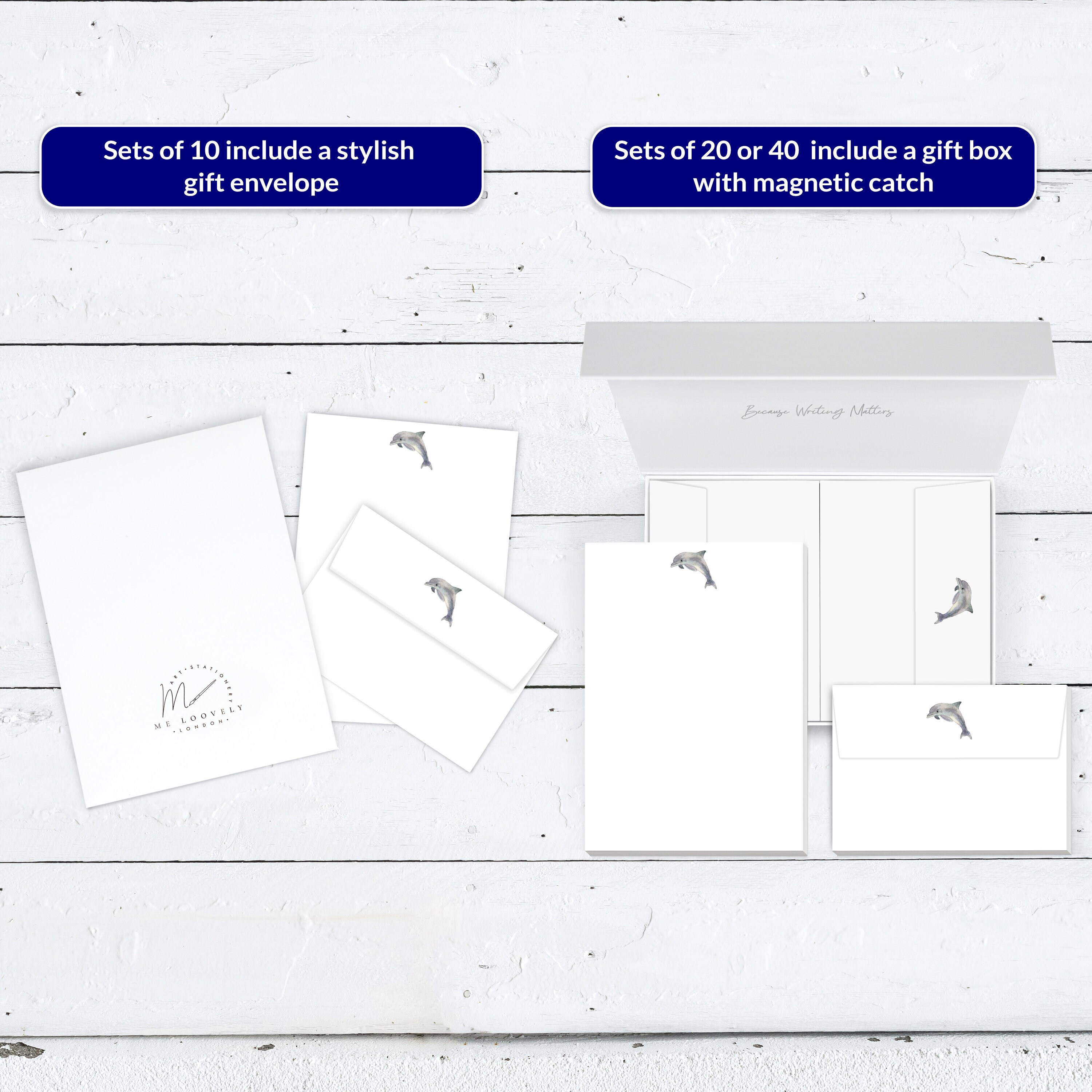 Dolphin Letter Writing Set Cute Stationery Set Letter - Etsy