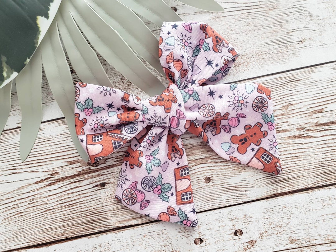 Gingerbread Hair Bow Gingerbread Mouse Christmas Hair Bow - Etsy