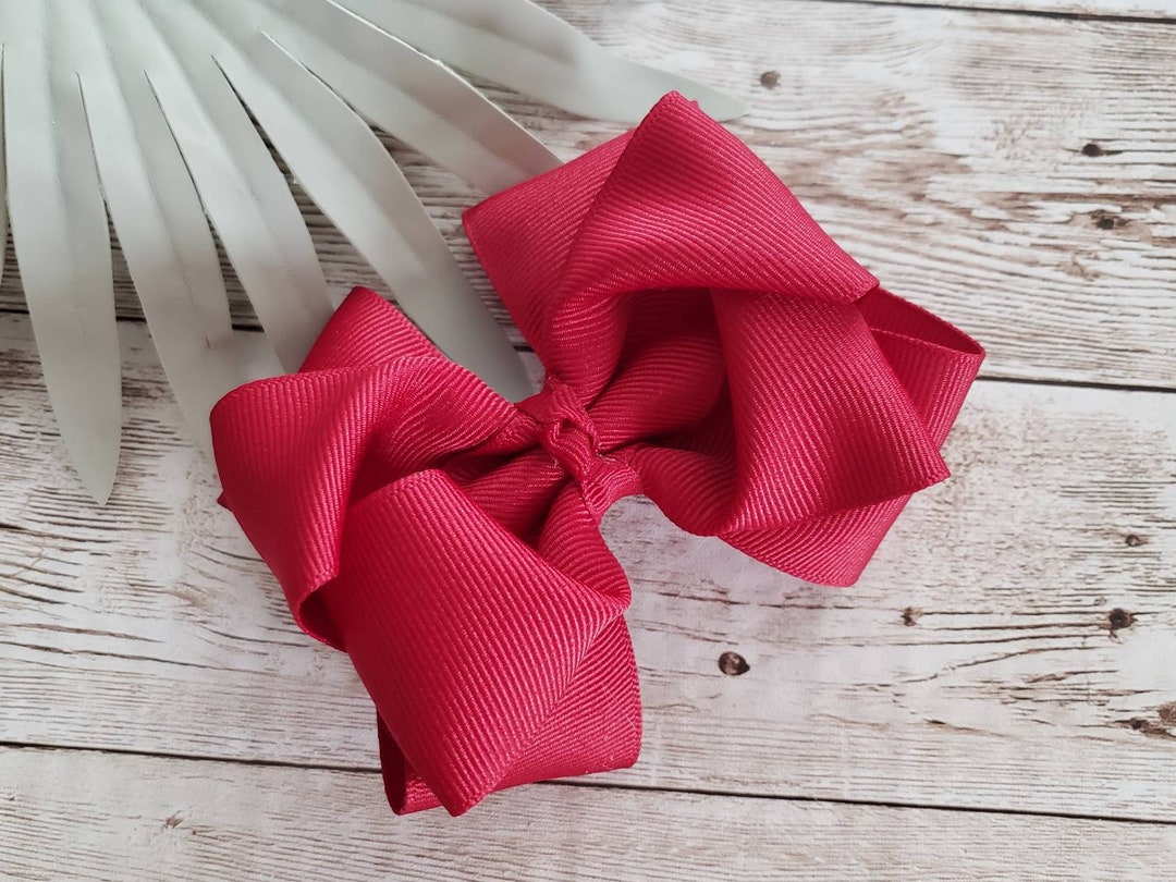 Berry Hair Accessories Burgundy Hair Bow Maroon Hair Clip - Etsy