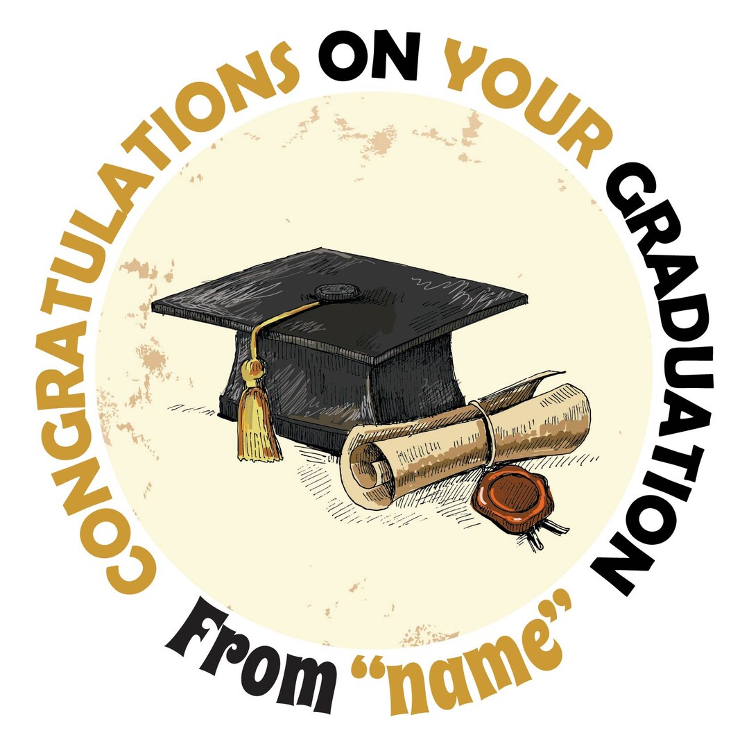 Personalised Graduation University School Stickers Labels for - Etsy