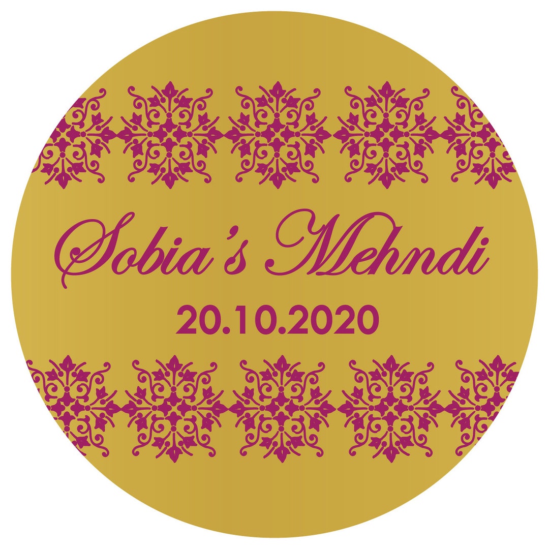 Personalised Wedding, Mehndi, Dholki, Henna, Mayun Celebration Glossy ...