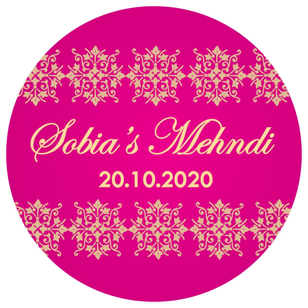 Personalised Wedding, Mehndi, Dholki Celebration Stickers - Etsy
