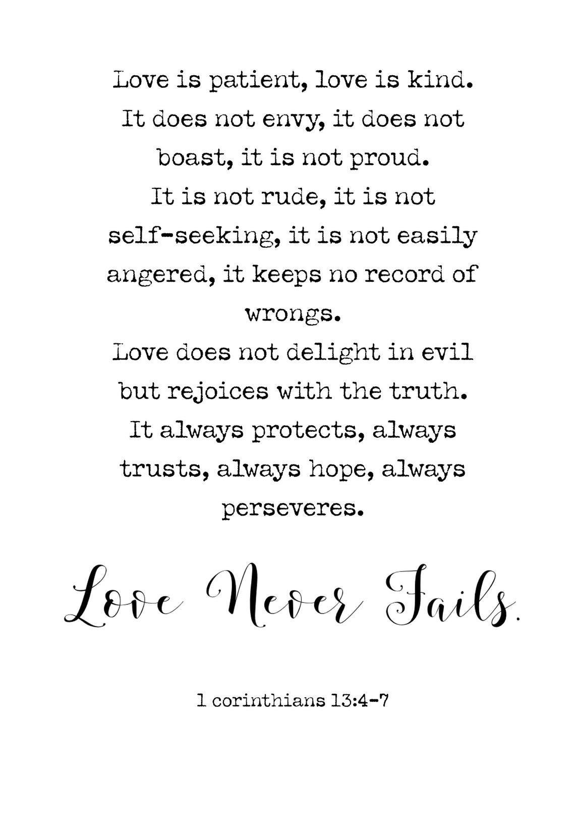 Printable Scripture (1 Corinthians 13) - Etsy