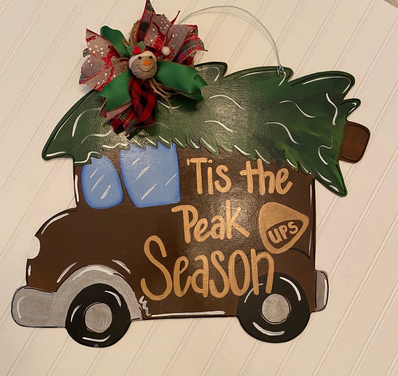 UPS Truck Tis the Peak Season Delivery Truck | Etsy