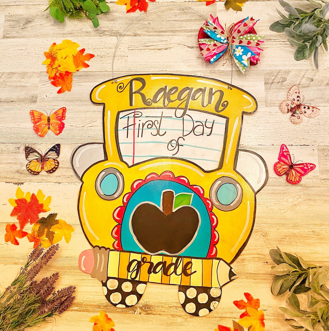 School Bus Decor Personalized Gifts Handmade Decor Christmas Gifts ...