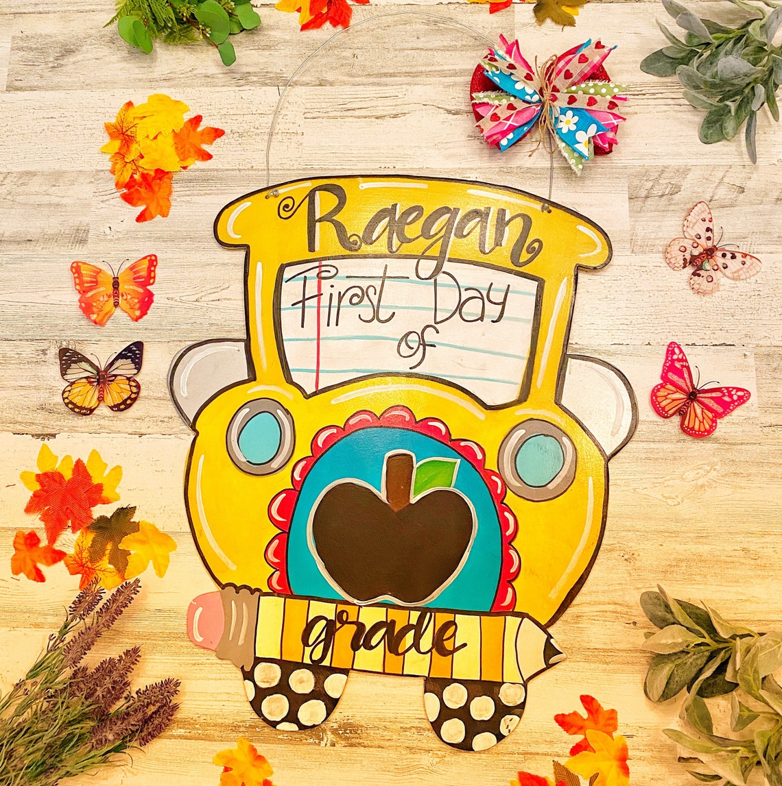 School Bus Decor Personalized Gifts Handmade Decor Christmas Gifts ...