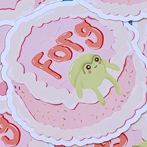 Frog Meme Sticker Forg Cake Frog Sticker Froggy Sticker - Etsy