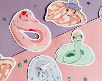Cute Snake Stickers Pack Snake Stickers Kawaii Snake - Etsy