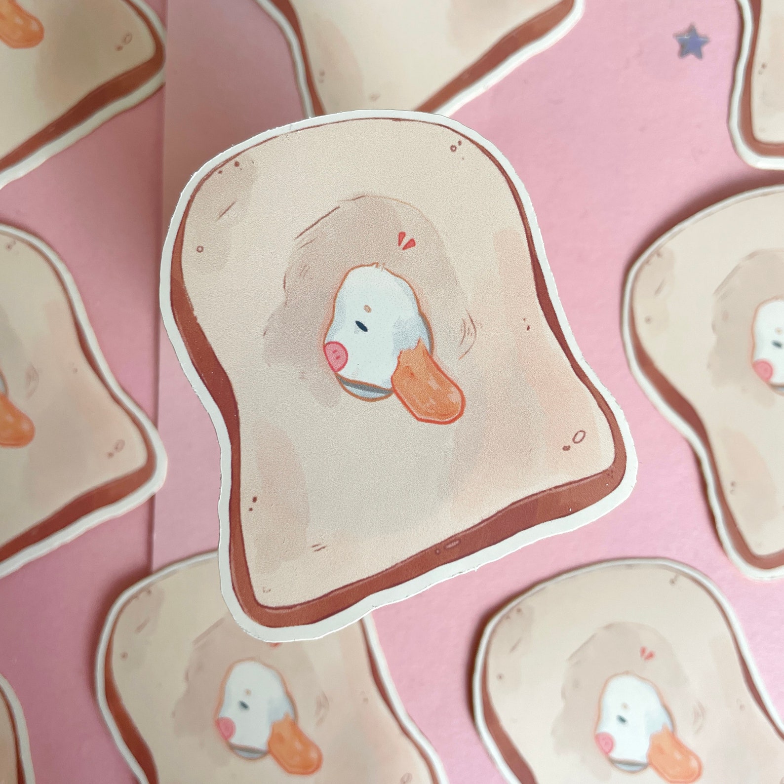 Duck Loaf Sticker Duck in Bread Sticker Durable Sticker - Etsy